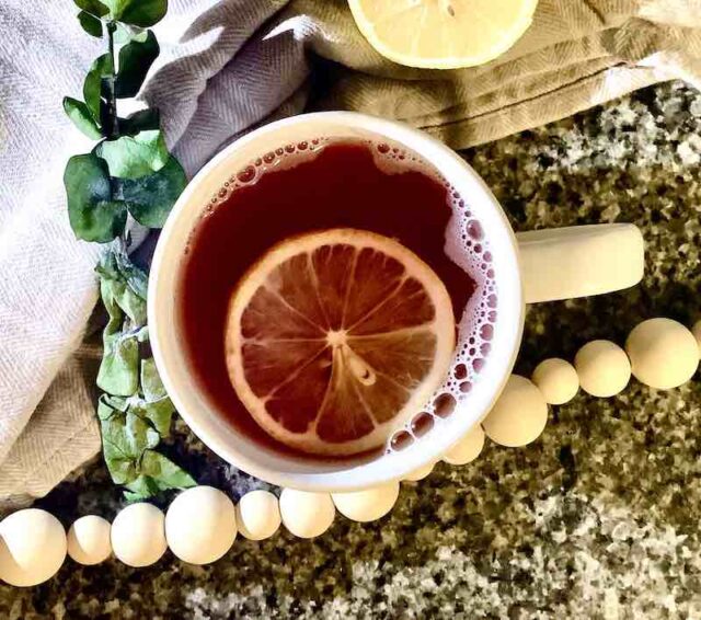 Healthy Pomegranate Tea With Mint and Lemon - Minneopa Orchards